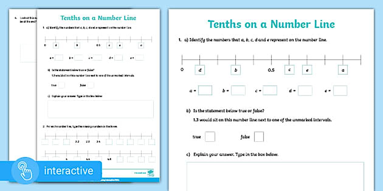 👉 Digital PDF for White Rose Maths Y4: Tenths on Number Line